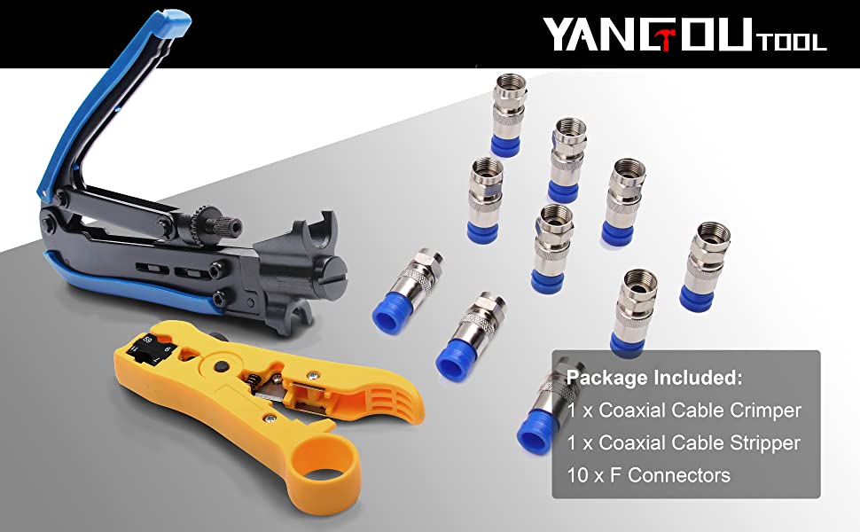 Coaxial Compression Tool Coaxial Cable Crimper Kit Adjustable rg6 rg59 ...